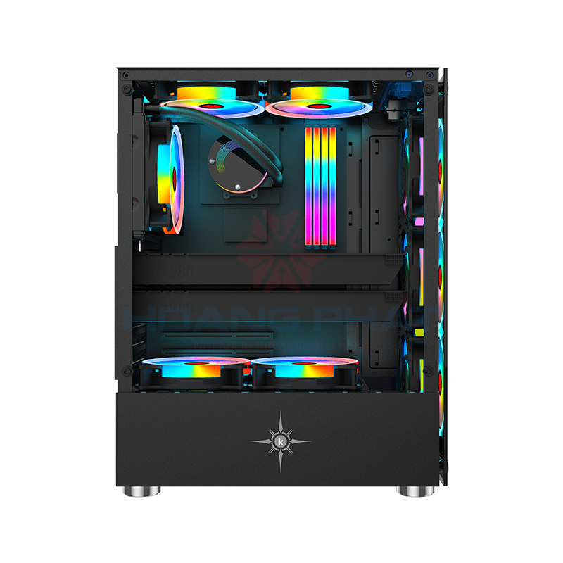 Vỏ Case Kenoo ESPORT K300-3F Black (kèm 3 fan)