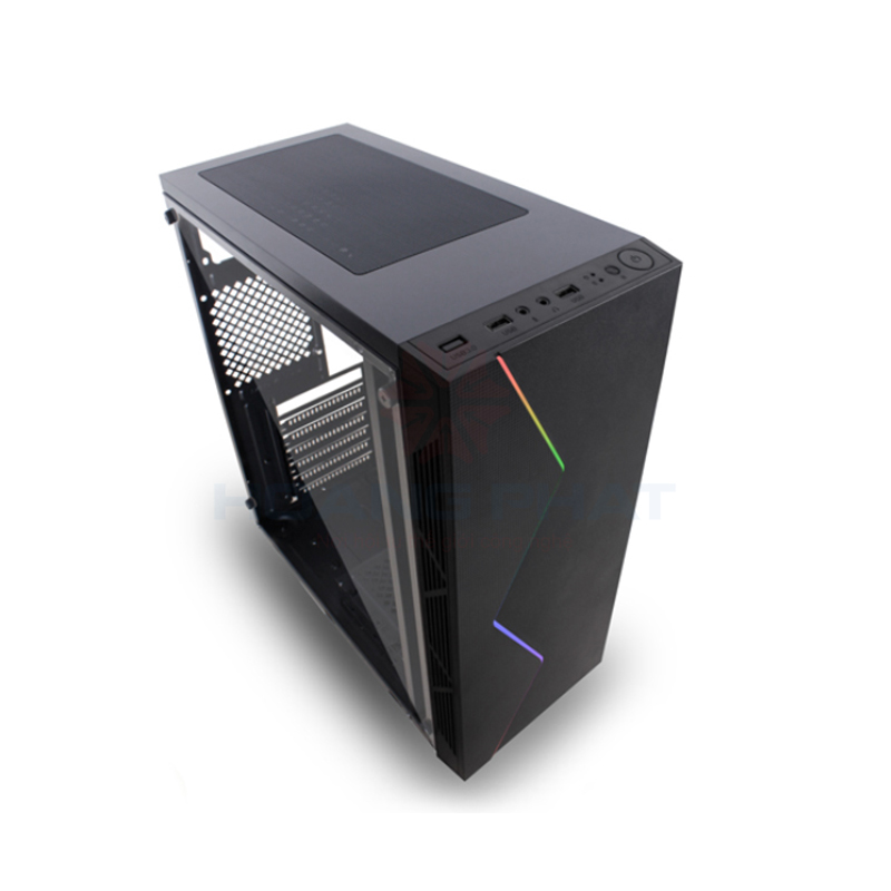 Vỏ Case VSP V3-603 Đen (Chuẩn ATX) Có Sẵn LED RGB