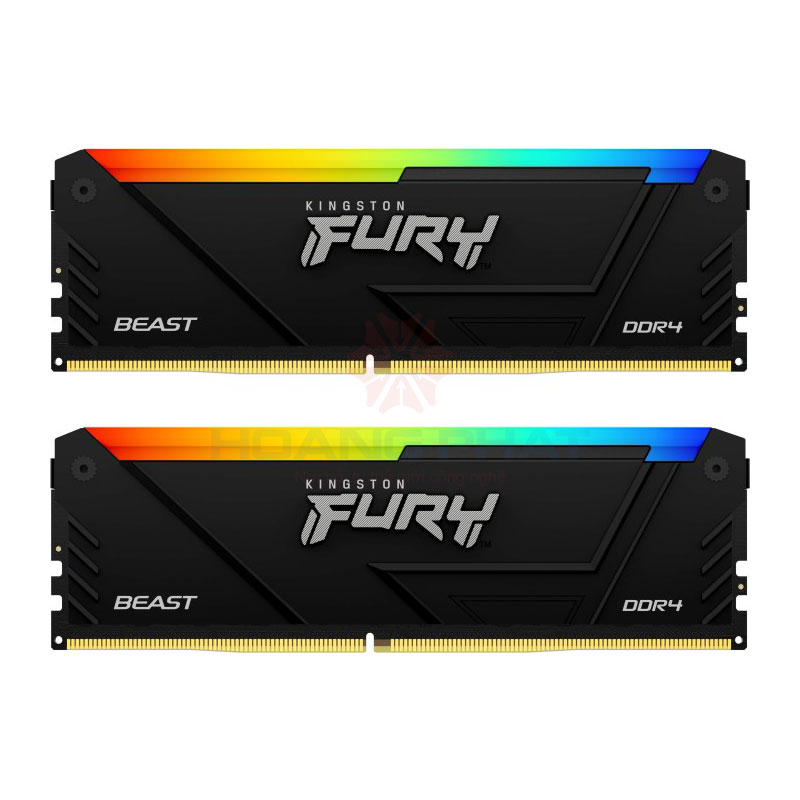 Ram Kingston Fury Beast RGB 16GB(2x8GB) DDR4 Bus 3200Mhz - (KF432C16BB2AK2/16)